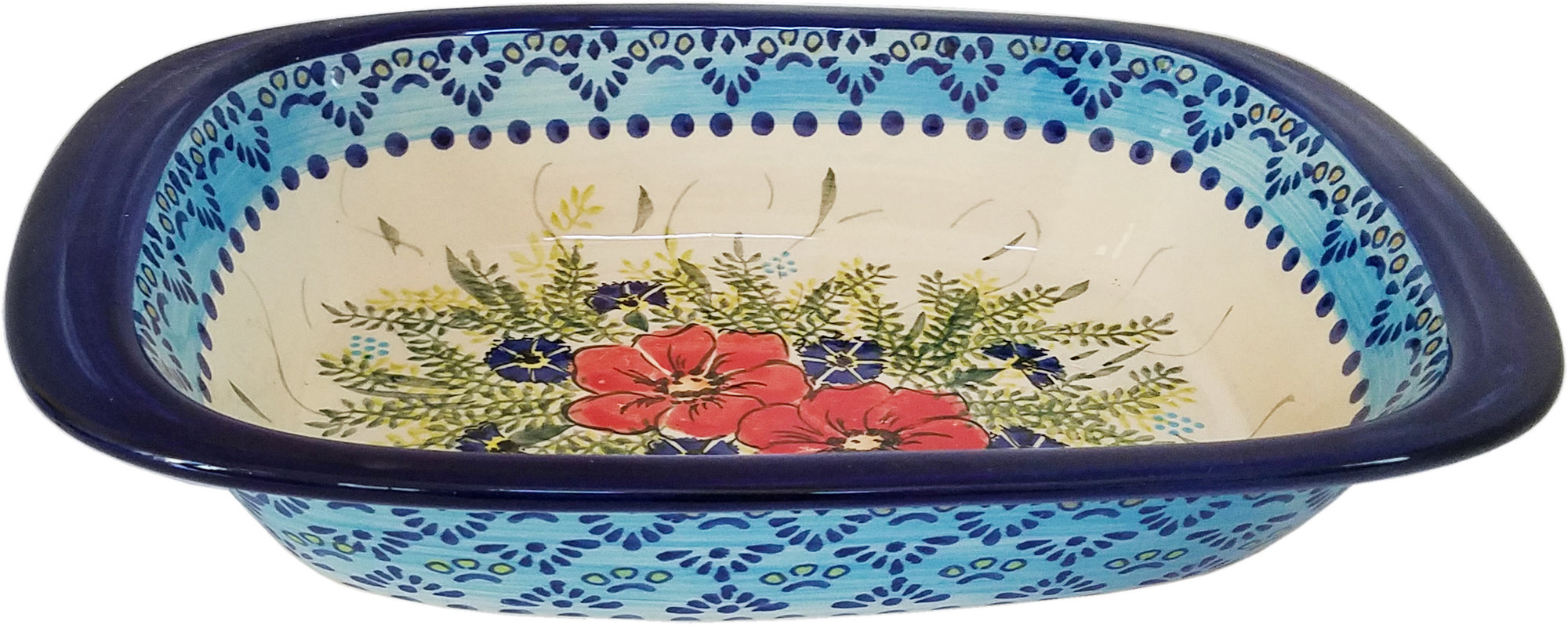 Boleslawiec Polish Pottery UNIKAT Medium Rectangular Baker "Veronica ...