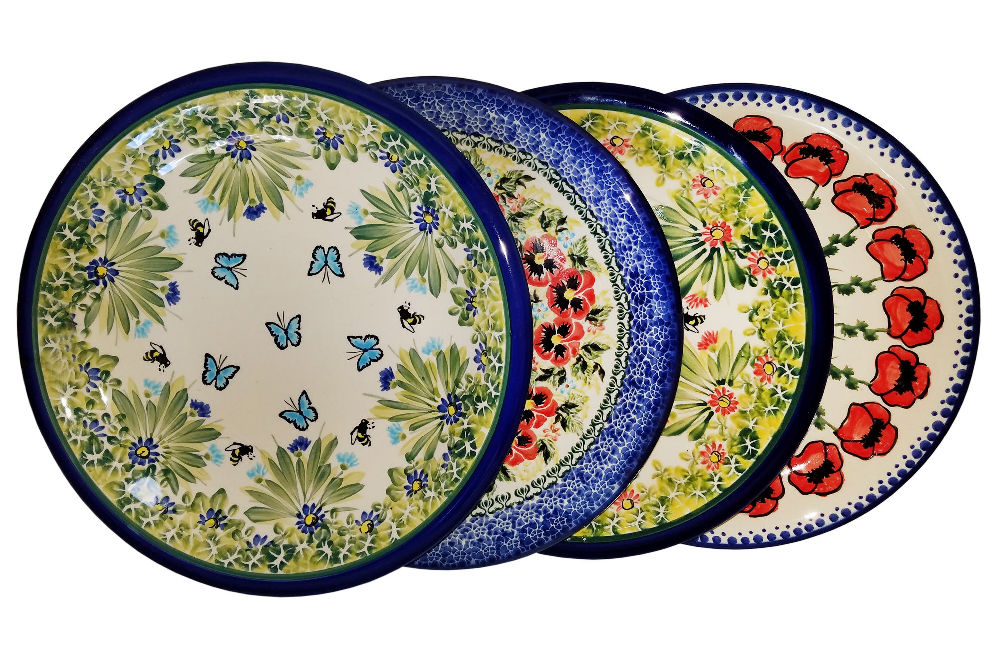 Boleslawiec Polish Pottery UNIKAT 4 Pcs Dinner Plates Set – Home of ...