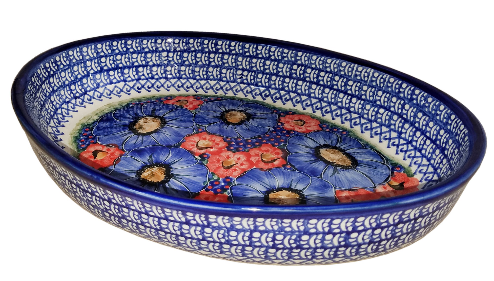 Boleslawiec Polish Pottery UNIKAT Large Oval Baker "Isabelle" – Home of ...