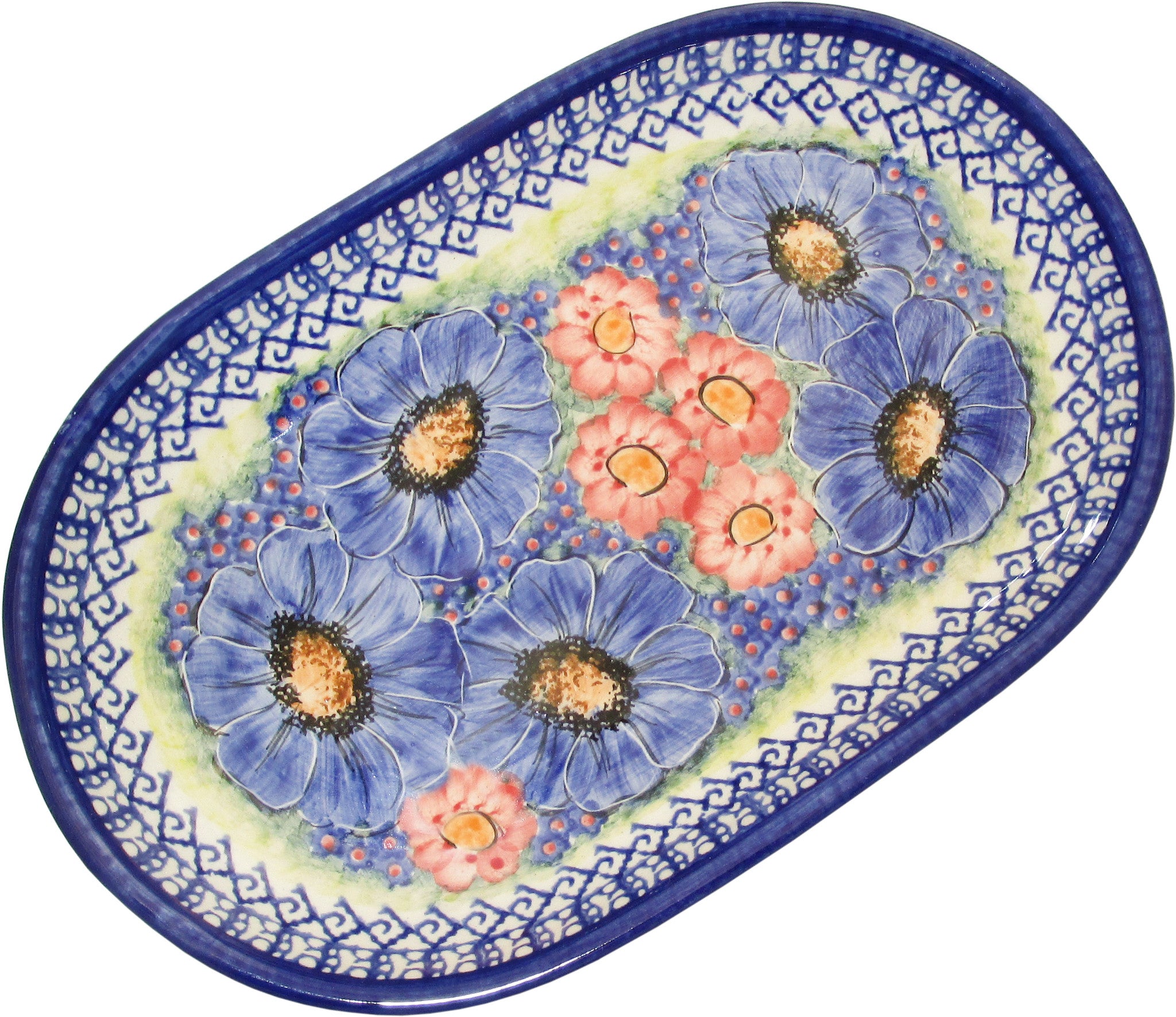 Boleslawiec Polish Pottery UNIKAT 11" long Serving Platter "Isabelle ...